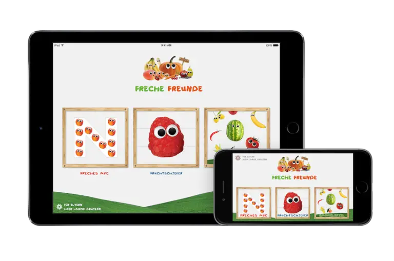 Mit Obst und Gemüse das ABC Lernen - die Freche Freunde App (WERBUNG)