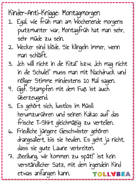 Kinder-Knigge oder eher... Kinder-Anti-Knigge - die Sammlung